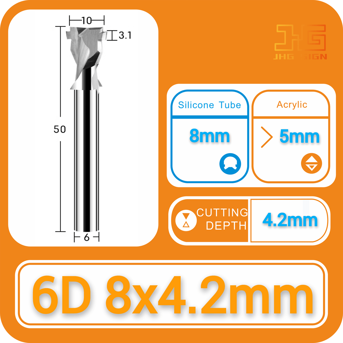 6/8/12mm Milling Cutter 6mm 10mm Shank Avaliable CNC Carving Bit Neon